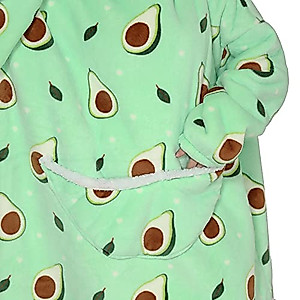 EYITUPC Soft Warm Wearable Blanket Adult, Sherpa Wearable Blanket Hoodie Short, Oversized Blanket Sweatshirt for Women Men, Kids