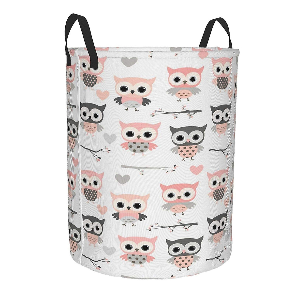 Foruidea Owl Laundry Basket,Laundry Hamper,Collapsible Storage Bin, Oxford Fabric Clothes Baskets,Nursery Hamper For Home,Office,Dorm,Gift Basket
