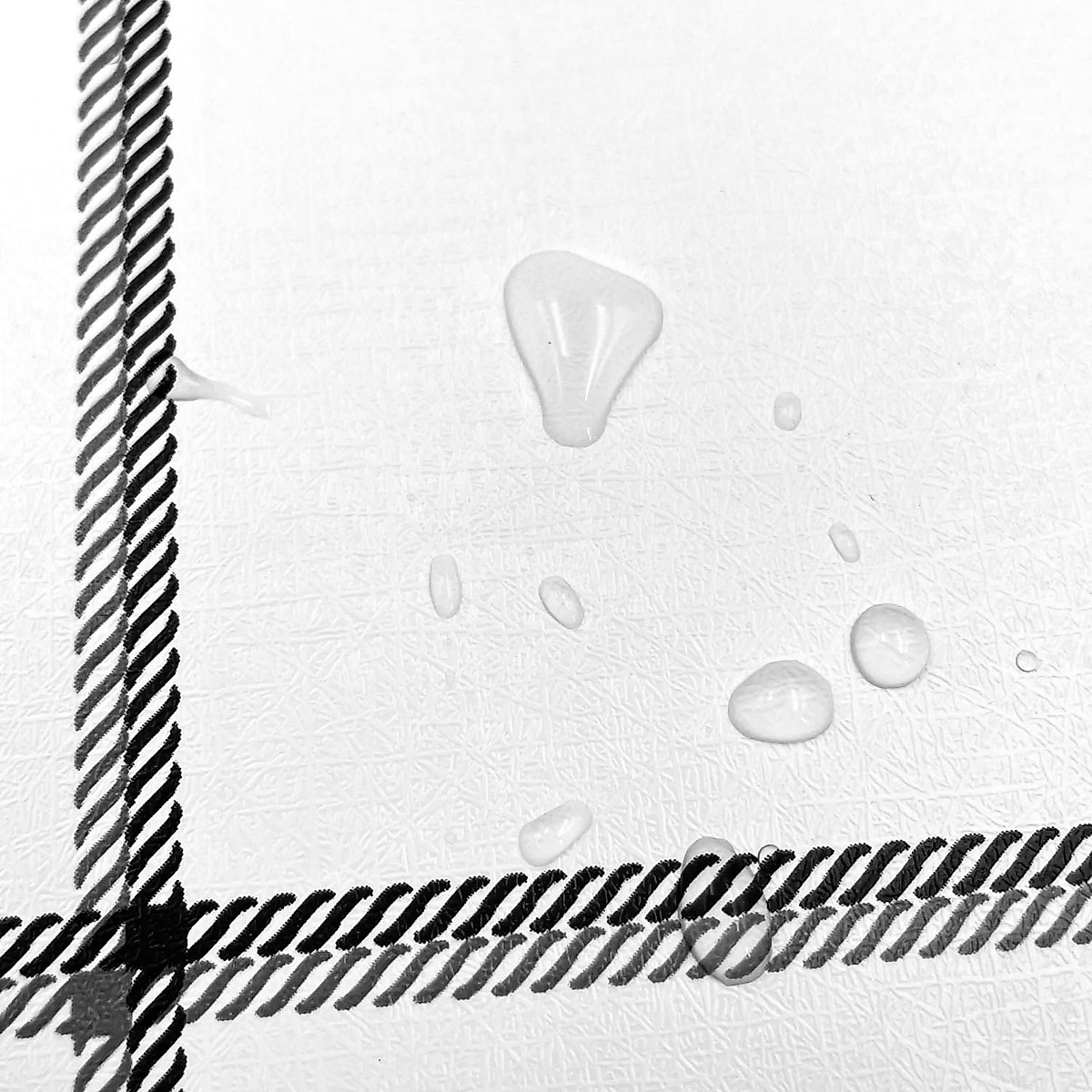 SimpleLife4U Black Striped Furniture Paper Peel & Stick White Grid Shelf Drawer Liner Cover Furnitures 17.8 Inch by 9.8 Feet