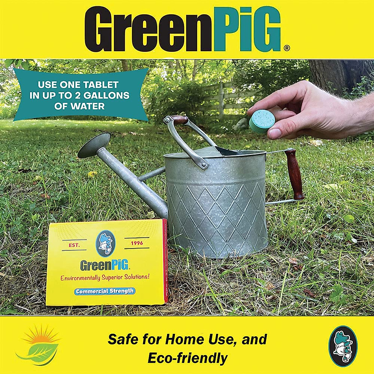 GREEN PIG Commercial Strength Compost Accelerator Converts Yard Waste to Fertile Humus in 30 Days and Helps Control Odors Associated with Compost Piles, 1 Box (12 Dissolvable Tablets)