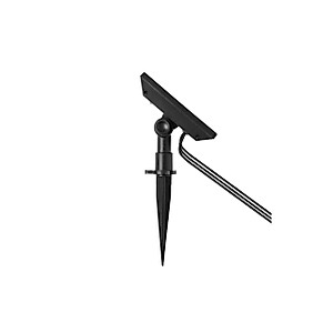 Home Zone Security Solar Spotlights - High Brightness Outdoor Decorative Landscape Solar Spotlight with 10ft. Cable from Light to Panel, 6-Pack ,Black