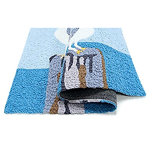 Jellybean Starfish Royal Blue Coastal Indoor/Outdoor Machine Washable 21" x 33" Accent Rug