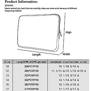 icolor 15" Laptop Sleeve Bag Case 14.5" 15.4" 15.6" inch Soft Neoprene Notebook Protection Sleeve Computer PC Cover Pouch Holder