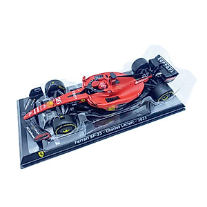 HTLNUZD Bburago 2023 1/24 SF23#16 F1Racing Alloy Car for Scuderia Ferrari 1:24 SF23#16 Leclerc Signature Die cast Adults Model Car Display Ornaments Collection