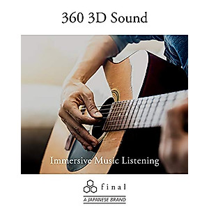 Final E500 - Immersive 3D Live Sound Earphones for VR, ASMR, Gaming and 360 Music, Black