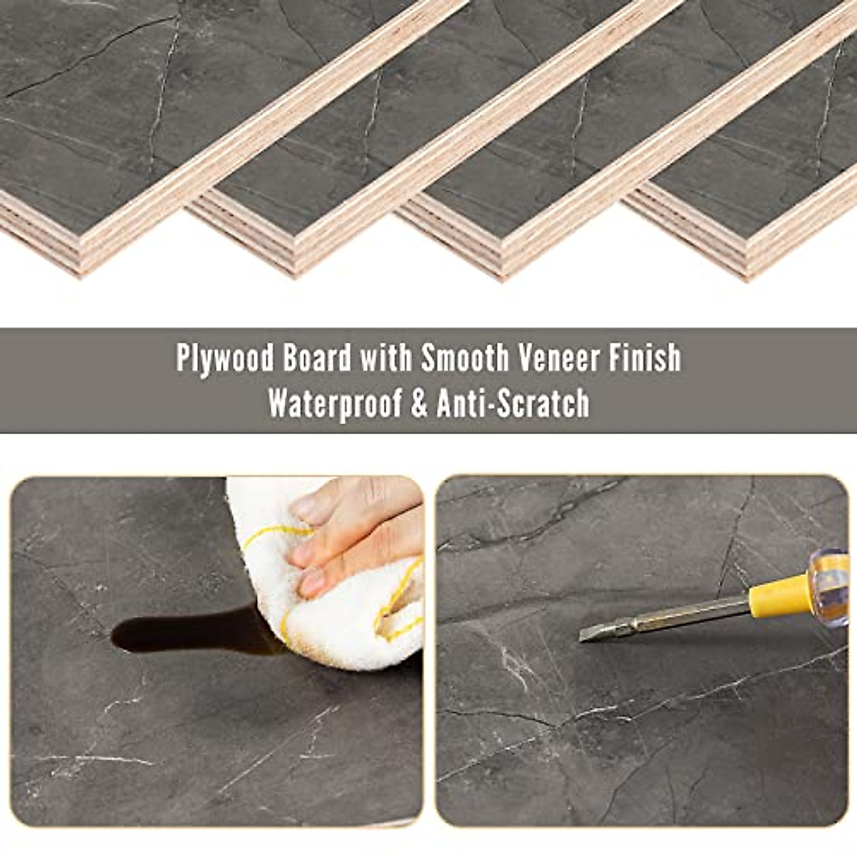 Bixiaomei Floating Bedside Table Nightstands, Wall Mounted Bedside Cabinet, Floating Wall Shelf Console with Mental, Modern Storage Cabinet Unit for Bedroom & Living Room (2 Pieces/Dark Grey/17.72IN)