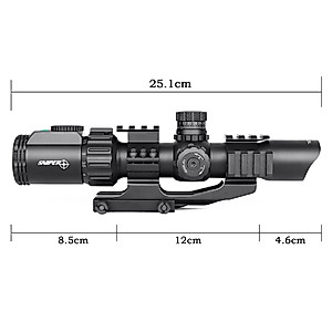 Sniper ST1-4X28 Rifle Scope Combo REDDOT Flashlight RED Laser