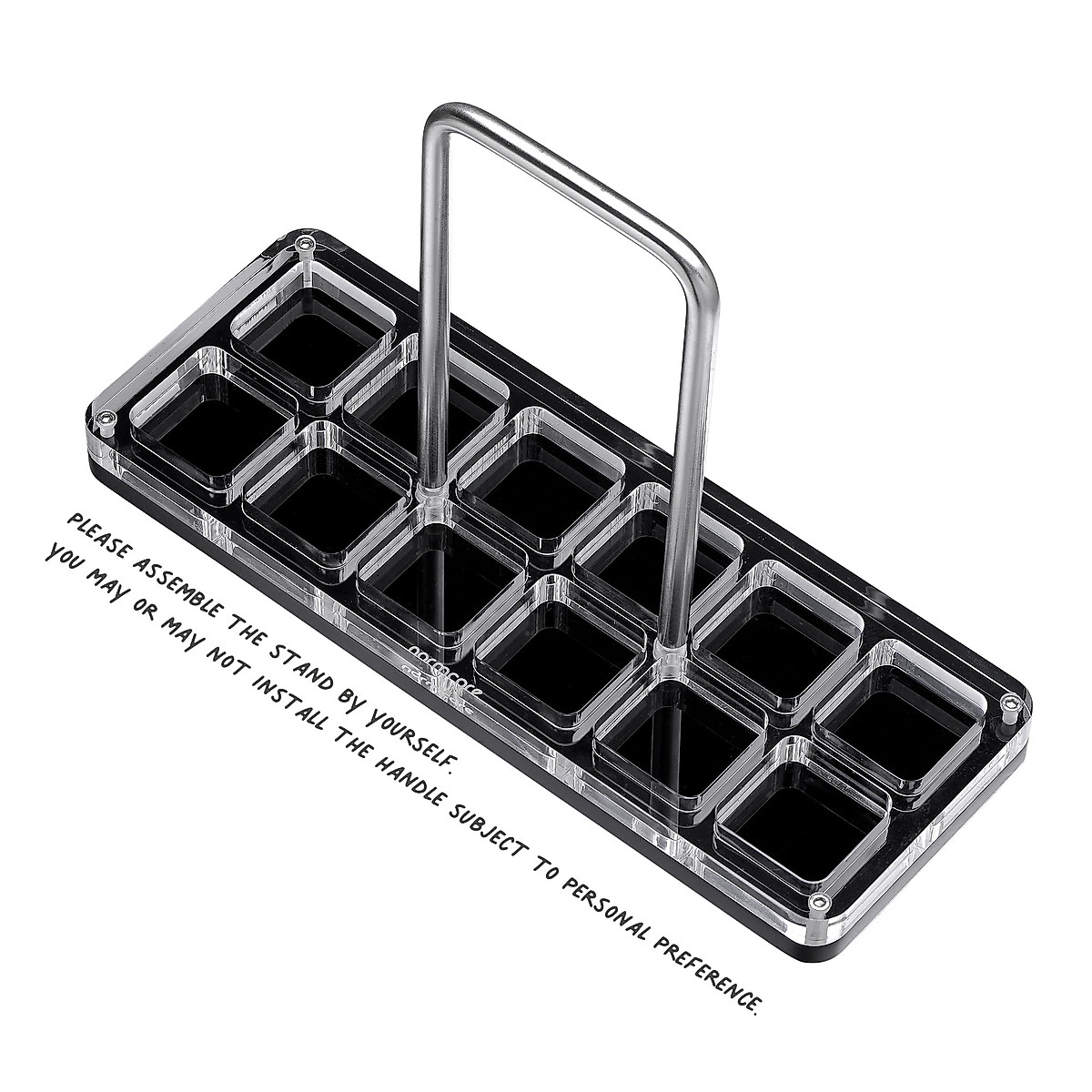 Normcore Single Dose Coffee Bean Storage Containers - 12 Tubes Espresso Bean Cellars with Stand & Hopper - One-Way Exhaust Valve - Capacity 25-28g - Lt Smoke Grey