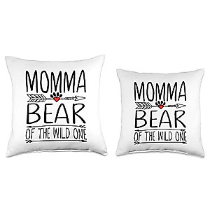 Momma Bear Motherhood Shop Momma Bear Mama Embrace Motherhood Support Heart Arrow Throw Pillow, 16x16, Multicolor