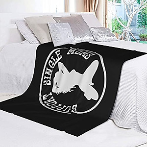 NUTTAG I Support Single Moms Throw Blanket Lightweight 80x60 Inches Fleece Throw Blankets for Bed Couch Living Room All Seasons Air-Conditioning Quilt