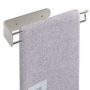 NearMoon Hand Towel Holder/Towel Ring Strong Hold Self Adhesive Bathroom Towel Bar, Thicken Stainless Steel Towel Rack- Sticky Towel Hanger, Contemporary Style, NO Drilling (Brushed Nickel)