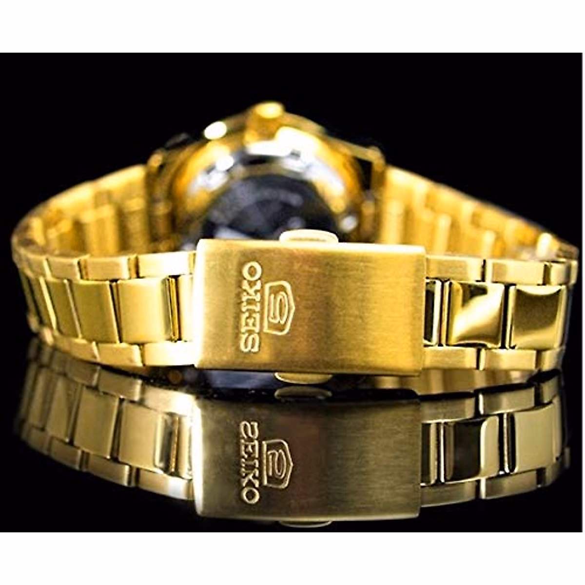 SEIKO 5 Sports Automatic Gold Dial Ladies Watch SYMG44K1