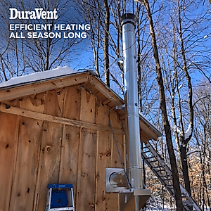 DuraVent 6DP 24 DuraPlus Triple Wall Chimney Pipe for Wood Stoves, Fireplaces, Furnaces, Boilers Stoves, Ranges, Water Heaters, 6 Diameter by 24