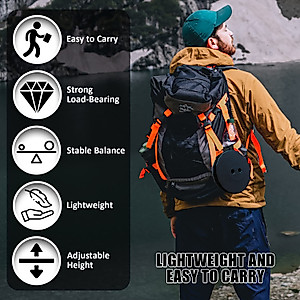 Magic Vision LLC Portable Folding Stool Lightweight Telescopic Stool for Adults with Load Capacity 400 LB Retractable Plastic Shrinkable Seat for Camping Fishing BBQ Outdoors Indoors Kitchen. (Black)