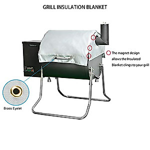 Stanbroil Grill Insulation Blanket for Green Mountain Davy Crockett Grills, Increases Burn Efficiency by 50 Percent