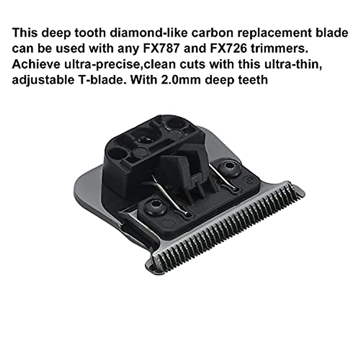 Replacement Blades DLC 2.0 Compatible With BaBylissPRO FX787 and FX726,for Outlining Hair Trimmers FX787 and LoPROFX Trimmers FX726,Black