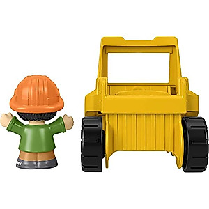 Little People Toddler Construction Toy Bulldozer Vehicle & Worker Figure for Pretend Play Ages 1+ Years