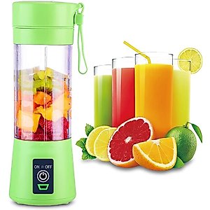 Portable Blender Smoothies Personal Blender Mini Shakes Juicer Cup USB Rechargeable (Green)