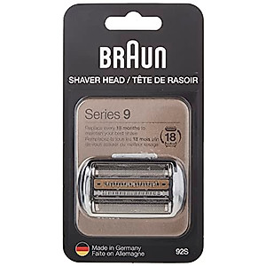 Braun Series 9 Electric Shaver Replacement Head - 92S - Compatible with all Series 9 Electric Razors 9290cc, 9291cc, 9370cc, 9293s, 9385cc, 9390cc, 9330s, 9296cc