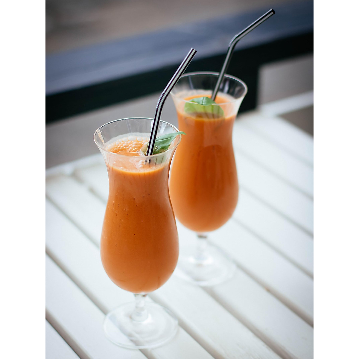 Cheardia 6 Pack Hurricane Glass, 14 oz Pina Colada Glasses Clear Tulip Drinking Cups for Juices, Cocktails, Full-Bodied Beer, Tropical Drinks, Water, Beverages