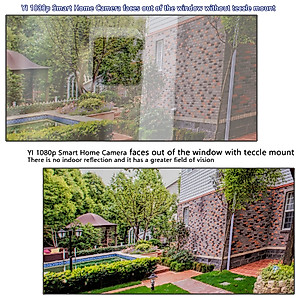 Teccle Window Mount for Yi Smart Home Camera, Through Window Use Yi Home Camera, No Indoor Reflections (2 Pack)