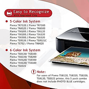 PGI-280 XXL/CLI-281XXL Compatible Ink Cartridges Replacement for Canon 280 281 Ink Cartridges PGI-280XXL CLI-281XXL Ink Canon PIXMA TR8520 TR8620 TS6120 TS6320 TS8220 TS8320 TS9120 Printer (5 Pack)