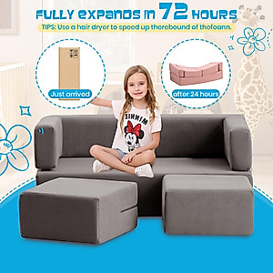 MastonHome Kids Couch - Modular Kids Sofa for Toddler and Baby Playroom/Bedroom Furniture Removable Cover