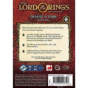 The Lord of the Rings The Card Game Dwarves of Durin STARTER DECK - Cooperative Adventure Game, Strategy Game, Ages 14+, 1-4 Players, 30-120 Min Playtime, Made by Fantasy Flight Games