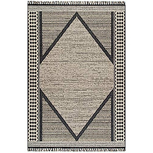 nuLOOM Nicole Modern Diamond Indoor/Outdoor Area Rug, 5' 3" x 7' 7", Grey