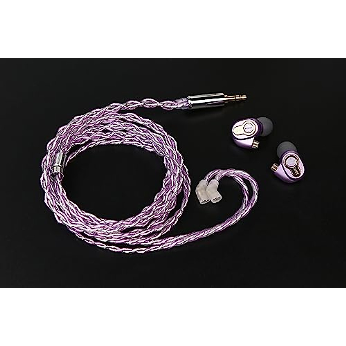 Linsoul BLON x Z Reviews JoJo 10mm Dynamic Driver in Ear Monitor HiFi IEM Earphone with Detachable Silver-Plated OFC Aluminum Cable, 2Pin Connector for Audiophile Musician (BLON x Z Reviews JoJo)