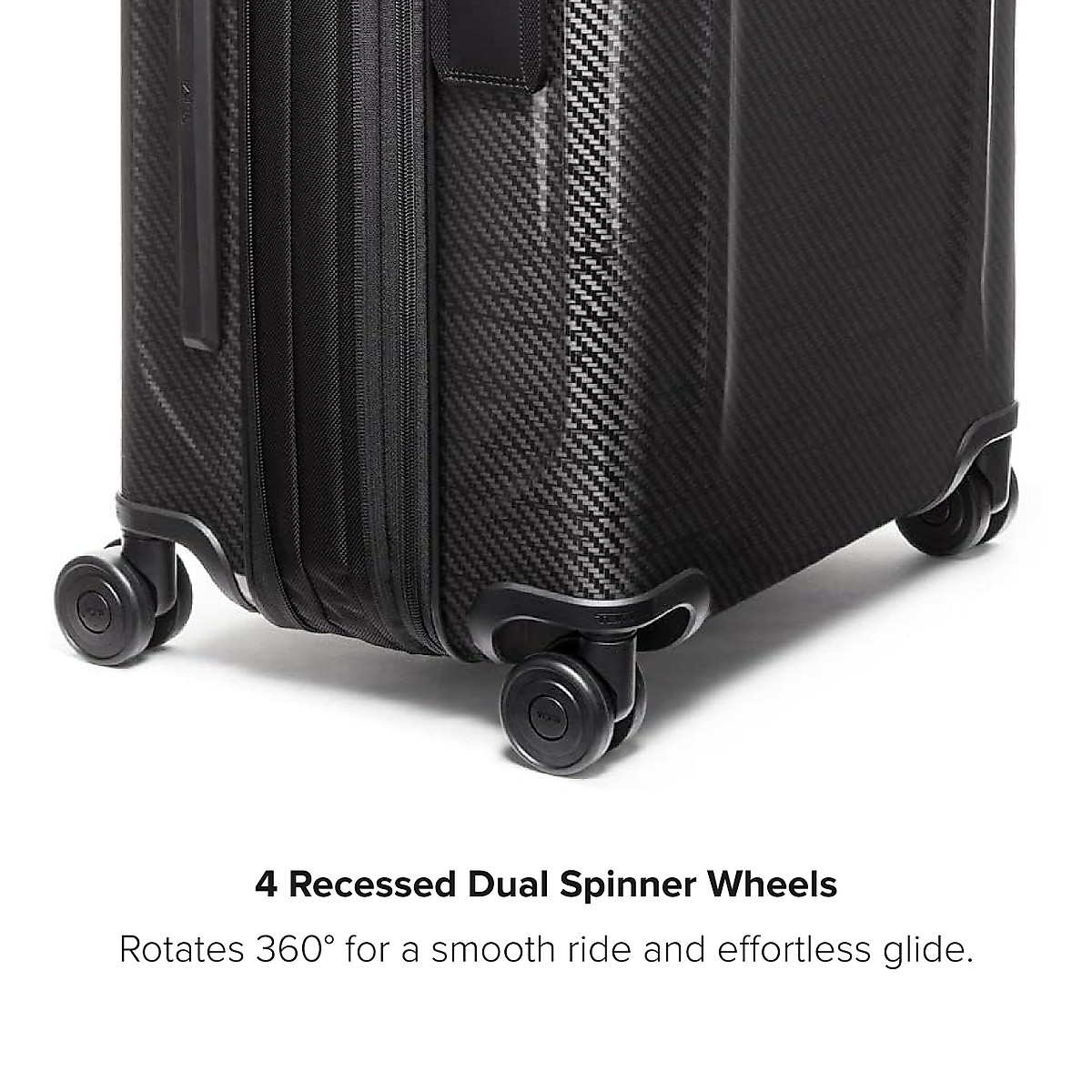 TUMI - Tegra-Lite Continental Expandable 4 Wheeled Carry-On - Carry On Suitcase for Travel - USB-C Port & Spinner Wheels - Black/Graphite
