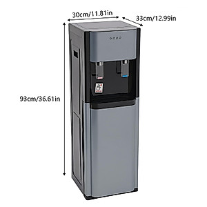 BRICZUNA Water Dispenser, Bottom Loading Water Dispenser, Holding 0.16Gal/H 620W Portable Water Warmer for Travel, Hotel,Offices, Living Room (Dark Gray)