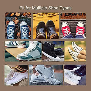 ZHENTOR 3 Pair Flat Shoe Laces for Sneakers, Shoelaces for Sneakers Athletic Running Shoes Boot Strings (D-white(3 pairs), 47 inches)