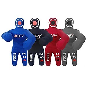 DEFY Tomie 6.1™ Brazilian Jiu Jitsu 100cm Kids Grappling Dummy Thick Grade Canvas MMA Wrestling Judo (Black)
