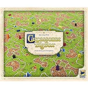 Carcassonne Board Game Big Box (2022 Edition) - Complete Base Game and 11 Expansions for Ultimate Variety! Medieval Strategy Game for Kids and Adults, Ages 7+, 2-6 Players, Made by Z-Man Games