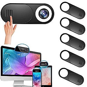 Webcam Cover Slide, Ultra Thin Round Hole Laptop Camera Cover Slide Blocker for Computer MacBook Pro iMac PC Tablet Notebook Surface Pro Echo Show Camera, Ultra Thin Privacy Protector（6 pack）