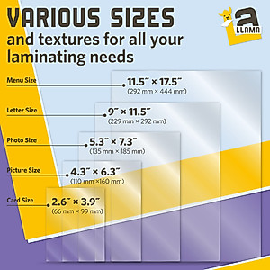 Thermal Laminating Pouches, 9 x 11.5 Inches, 3 Mil Thick, 30 Pack, Suited for Letter Size Laminating Sheets 8.5 x 11