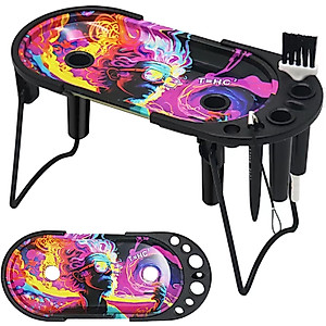 Metal Tray, 8.5 x 3.8 inches Can Be Foldable Plates with Loader and Machine, Be Used for King Size and 1 1/4 Size Paper (Black and Red)