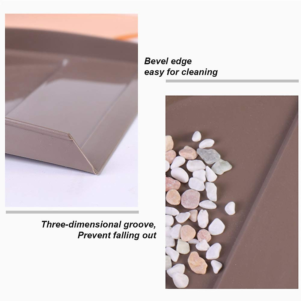 meioro Mini Broom Dustpan Set Cute Little Whisk Broom Hand Brush and Dust Pan, Small Cleaning Sweeper Broom for Desk Keyboard Car Camping Kids Cat Dog-Kitchen Towel Included (Brown)