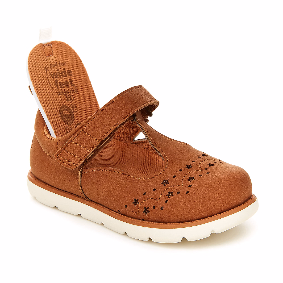 Stride Rite 360 Girls Lacey Mary Jane Flat, Tan, 5 Toddler US