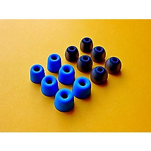 12pcs (BLMF-B)- S/M/L Premium Memory Foam and Round Replacement Eartips Earbuds Set Compatible with Jaybird Bluebuds X Earphones Headphones