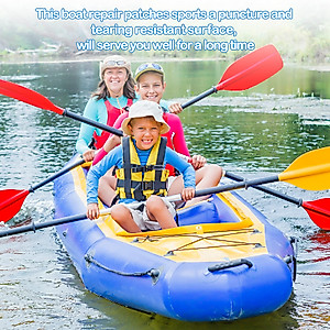 Outus 3 Pieces Kayak Patches Raft Patch PVC Inflatable Repair Rafts Waterproof Boat Repair Patches Boat Repair Kit with PVC Patches Set for Inflatable Raft Boat Canoe Kayak