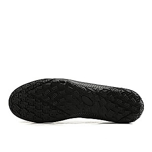 AOLEYECompetitive Unisex Soccer Shoes Men Women Indoor Outdoor Football Boots Athletic Turf Mundial Team Cleat Running Sports Lightweight Breathable Anti-Skid Damping Shoes Black