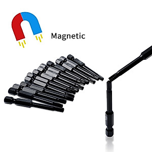 T25 Torx Bits (24 Pack - 2 Inch Impact Grade) 6 Point Torx Star Bit with Hex Shank - Hardened CRM Steel Alloy - Case Included