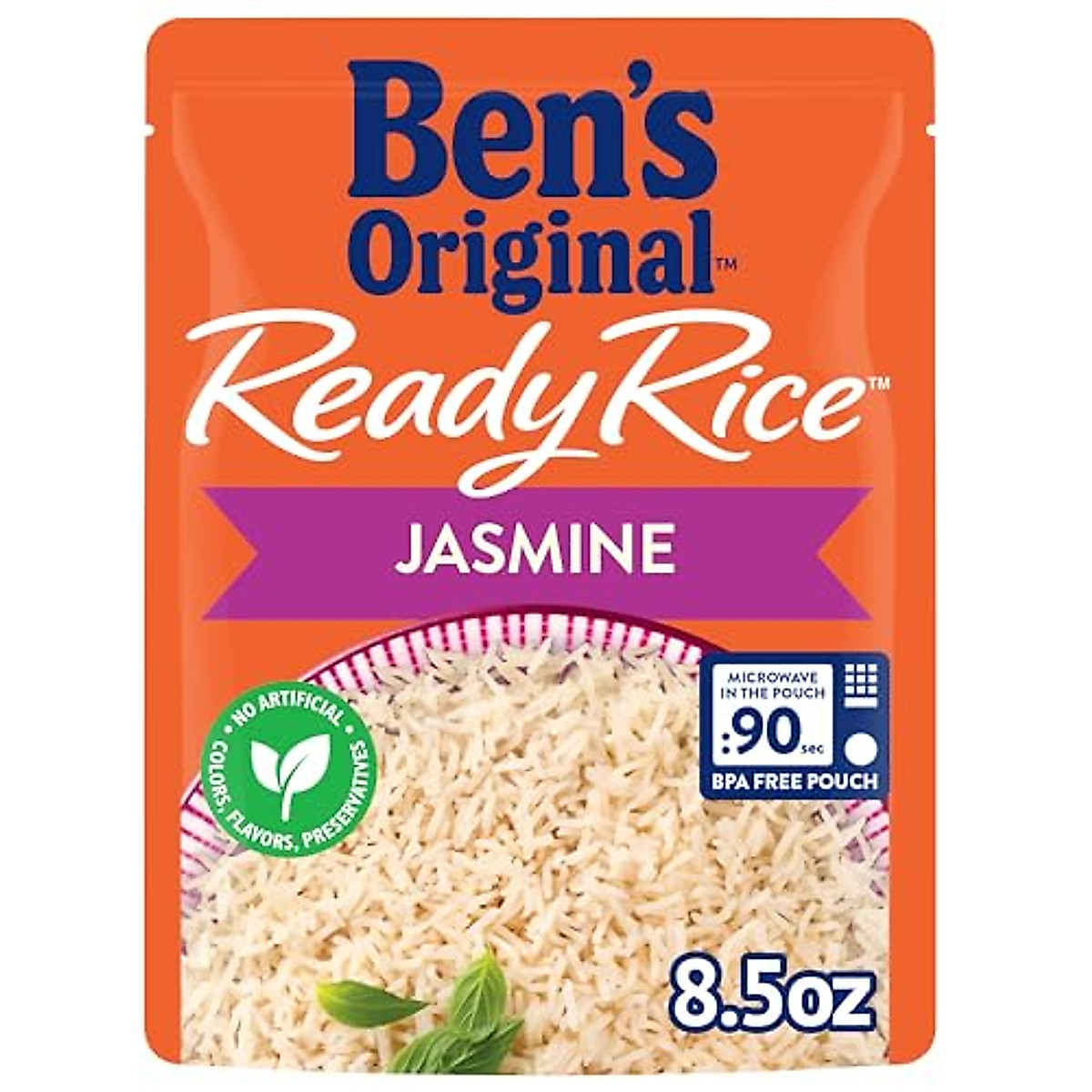 BEN'S ORIGINAL Ready Rice Jasmine Rice, Easy Dinner Side, 8.5 OZ Pouch (Pack of 12)