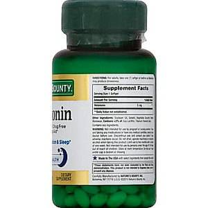 Nature's Bounty Melatonin, 100% Drug Free Sleep Aid, Dietary Supplement, Promotes Relaxation and Sleep Health, 5mg, 90 Softgels (Pack of 2)