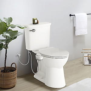 SAMODRA Non-Electric Bidet - Self Cleaning Dual Nozzle (Frontal and Rear Wash) Fresh Water Bidet Toilet Seat Attachment with Independent Adjustable Water Pressure (Classic White)