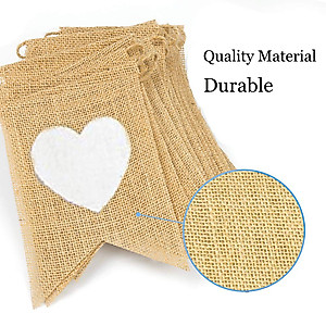 2 Set Bride to be Banner and Heart Banner Rustic Burlap Bunting Banner for Bridal Shower, Bachelorette Party Decorations