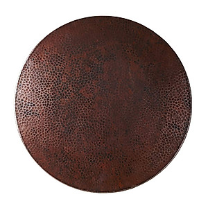 Native Trails 20-Inch Hammered Copper Lazy Susan, Antique Finish - Artisan-Crafted Rustic Turntable for Home, Kitchen, Entertaining, Decor