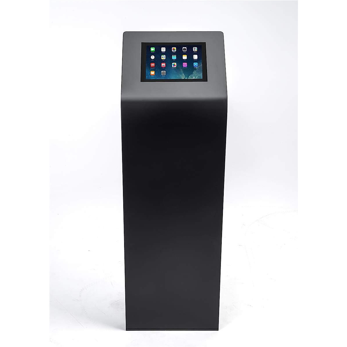 Displays2go Floorstanding Digital Tablet Enclosure, Locking – (IPGRAND12BK)